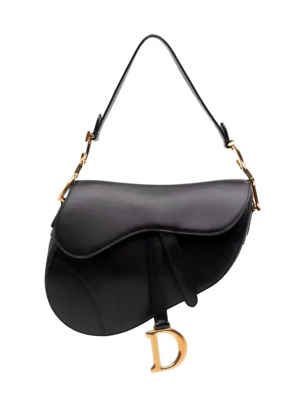Dior 2018 Smooth Calfskin Saddle Bag Shoulder Bag - Black