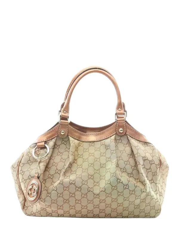 Gucci Sukey Gg Canvas Handbag - Neutrals