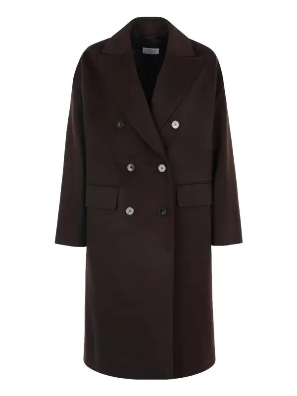 Alberto Biani Double-breasted Notched-lapel Coat - Brown