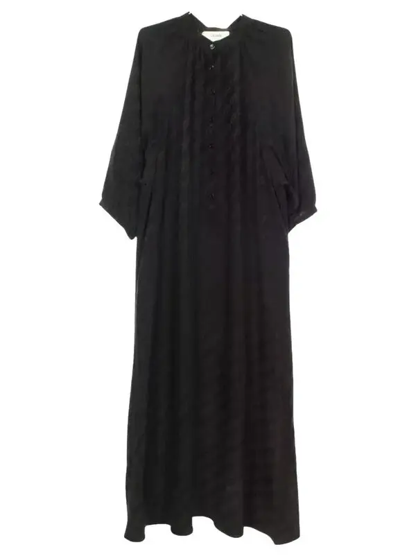 Celine 2010s Triomphe Chain-pattern Maxi Dress - Black