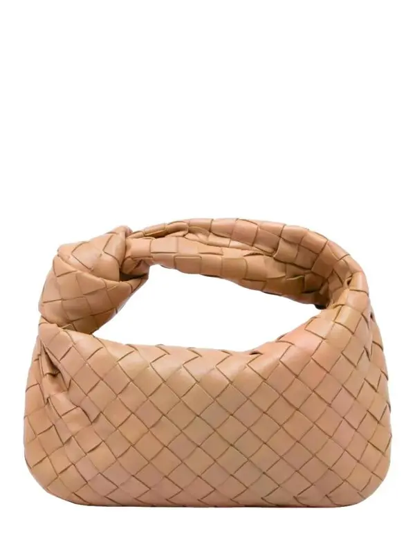 Bottega Veneta Mini Nappa Intrecciato Jodie Hobo Bag - Brown