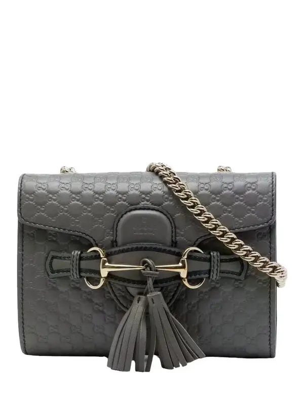 Gucci 2016-2026 Mini Microguccissima Emily Crossbody Bag - Grey