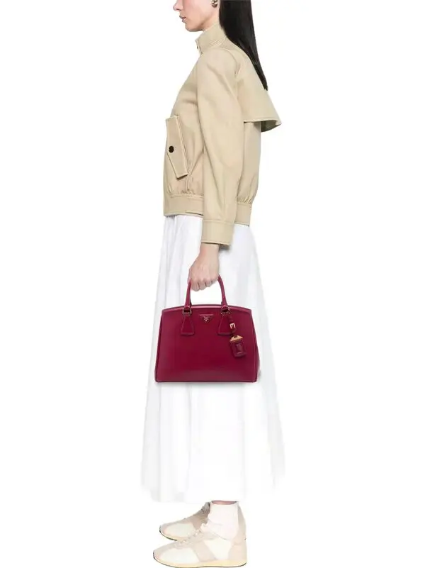 Prada Saffiano Lux Parabole Tote Bag - Red