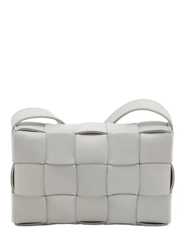 Bottega Veneta Nappa Intrecciato Cassette Cross Body Bag - Grey