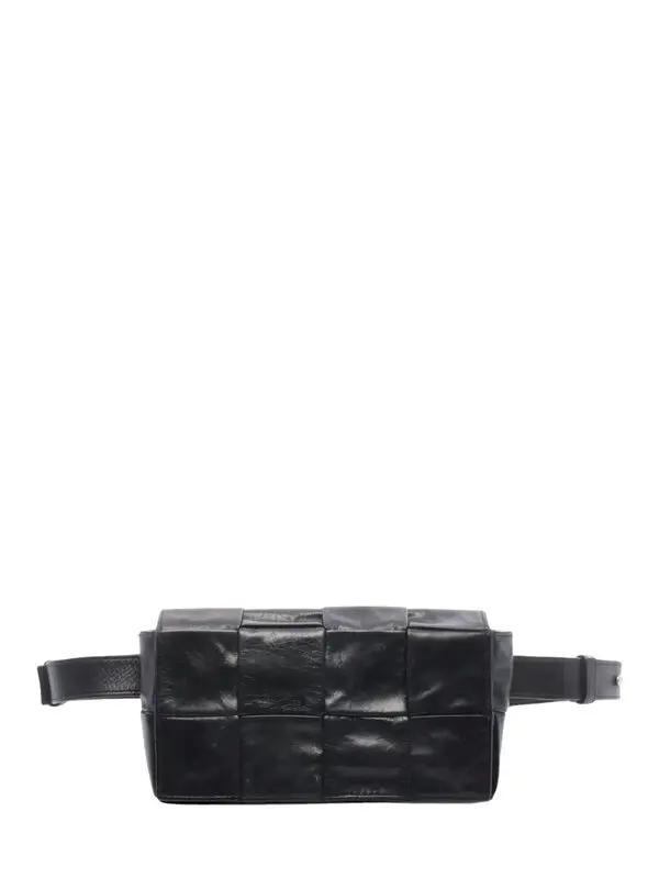 Bottega Veneta Cassette Intrecciato Belt Bag - Black