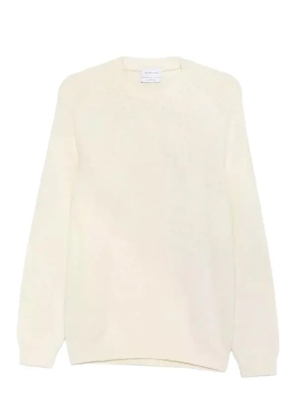 SCAGLIONE Ribbed-knit Raglan-sleeve Sweater - Neutrals