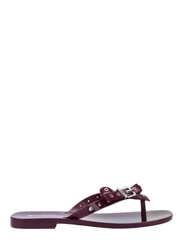 Melissa Squared Embellished Flip-flops - Purple
