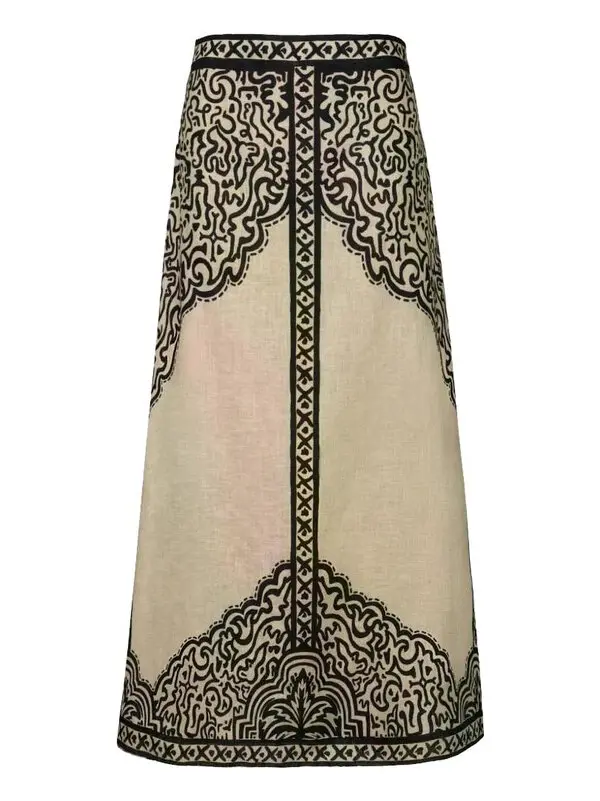 Johanna Ortiz Loose Horizon Maxi Skirt - Neutrals