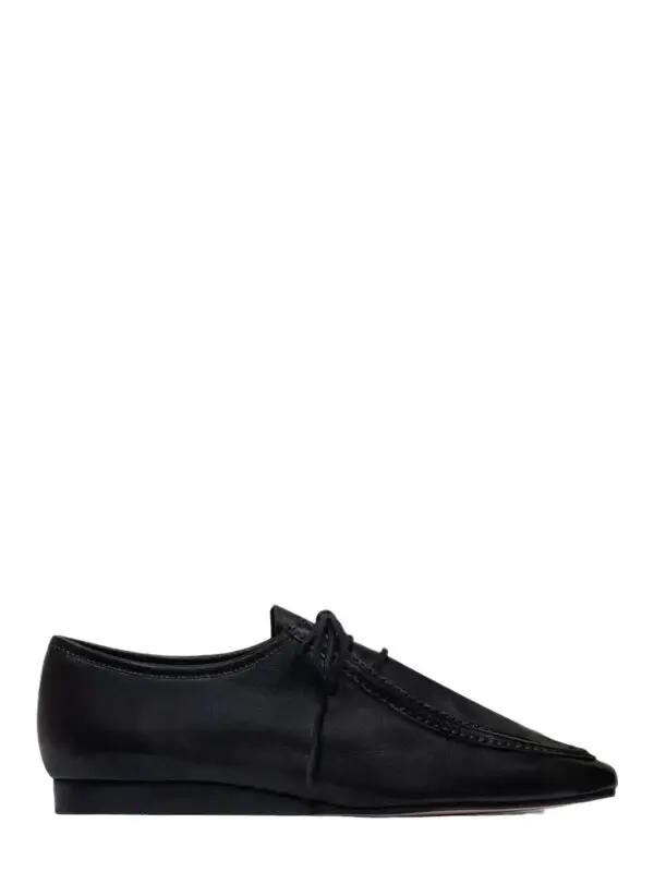 Bernardo Square-toe Derby Shoes - Black