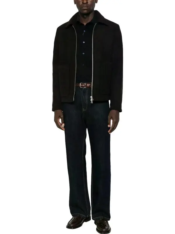 Canali Corduroy Long-sleeve Shirt - Blue