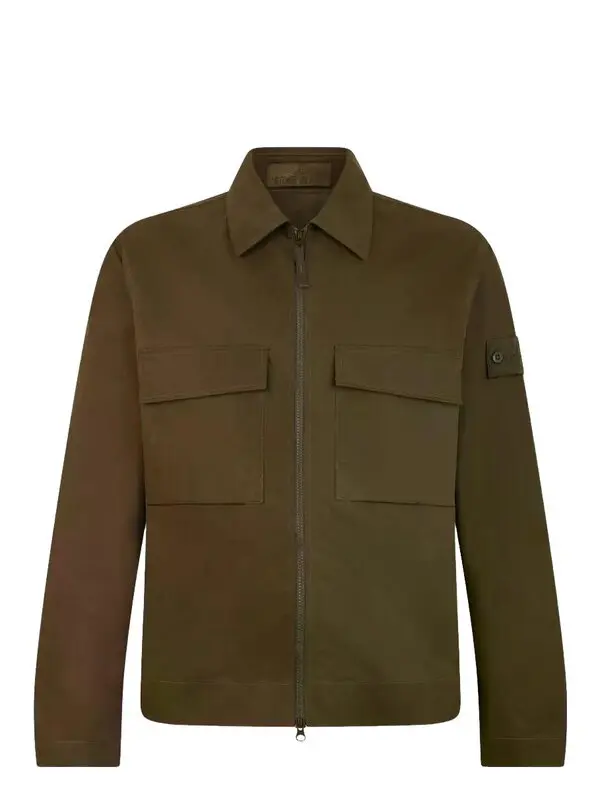 Stone Island 1200018 All-weather Cotton Canvas_s.i. Ghost Overshirt - Brown