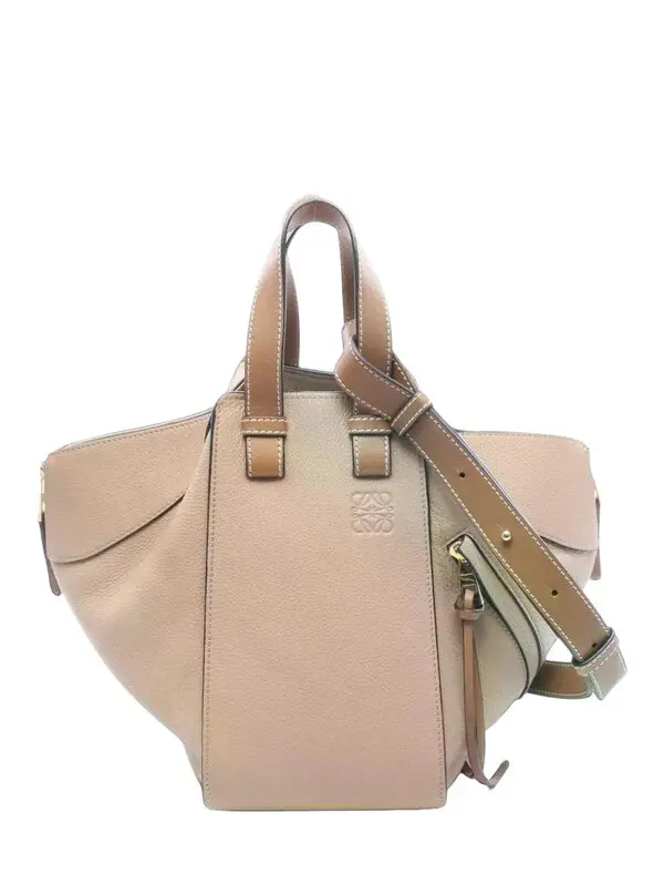 Loewe Small Hammock Leather Tote Bag - Neutrals
