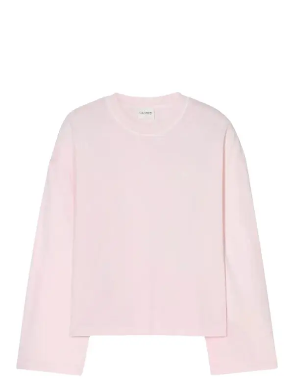Closed Logo Embroidered Crew-neck T-shirt - Pink