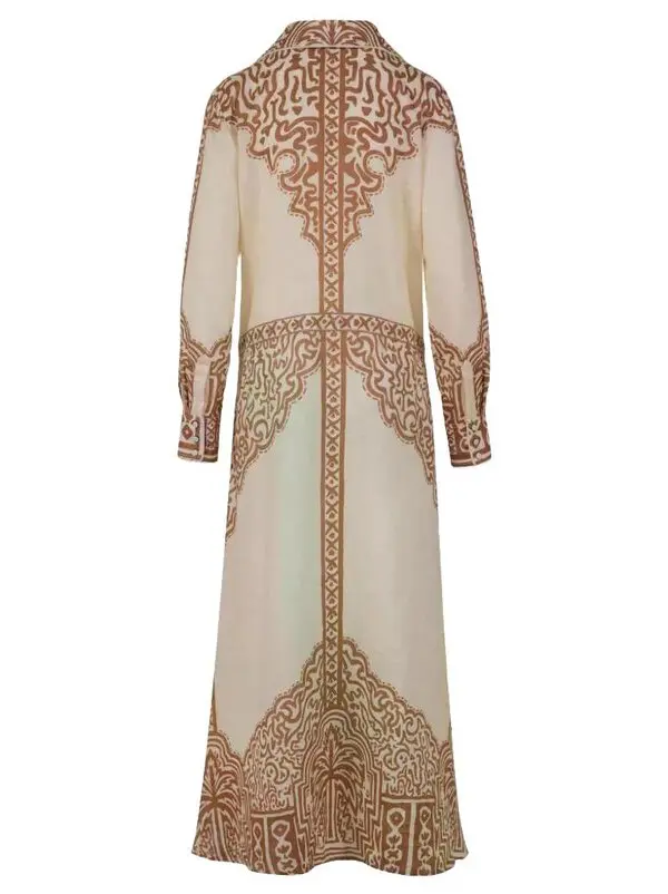 Johanna Ortiz Graphic Print Maxi Dress - Neutrals