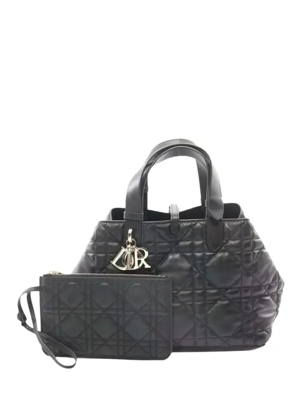 Dior 2010s Medium Toujours Macro Cannage Tote Bag - Black