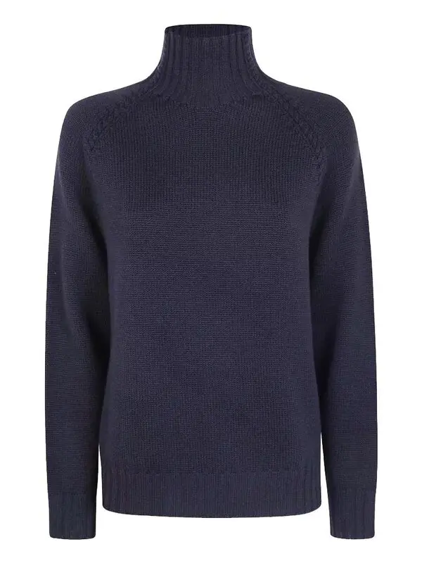 Rossopuro Cable-knit High-neck Sweater - Blue