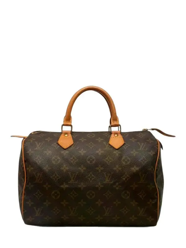 LOUIS VUITTON Monogram Speedy 30 Boston Bag - Brown