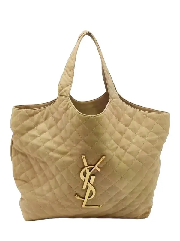 Saint Laurent Maxi Icare Quilted Tote Bag - Neutrals