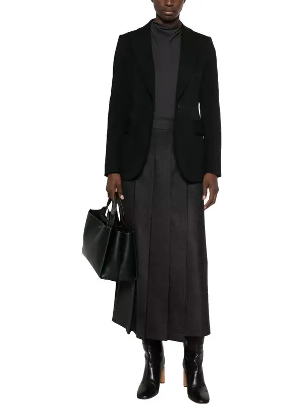P.a.r.o.s.h Single-breasted Notched Lapel Blazer - Black