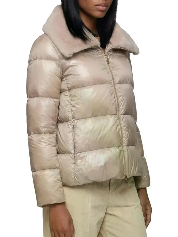 Herno Fur-collar Padded Jacket - Neutrals