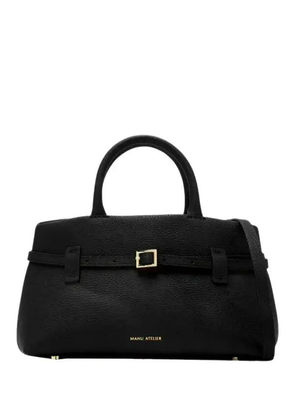 Manu Atelier 25 Le Cambon Leather Tote Bag - Black