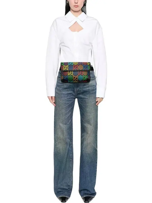 Gucci Gg Supreme Psychedelic Belt Bag - Black