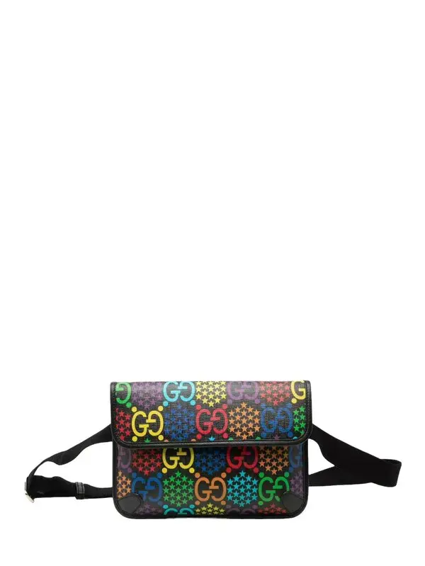 Gucci Gg Supreme Psychedelic Belt Bag - Black