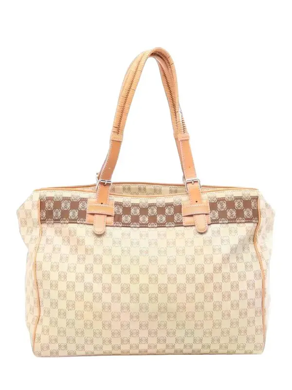 Loewe Anagram Canvas Tote Bag - Neutrals