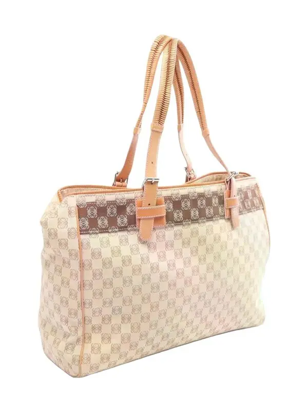 Loewe Anagram Canvas Tote Bag - Neutrals