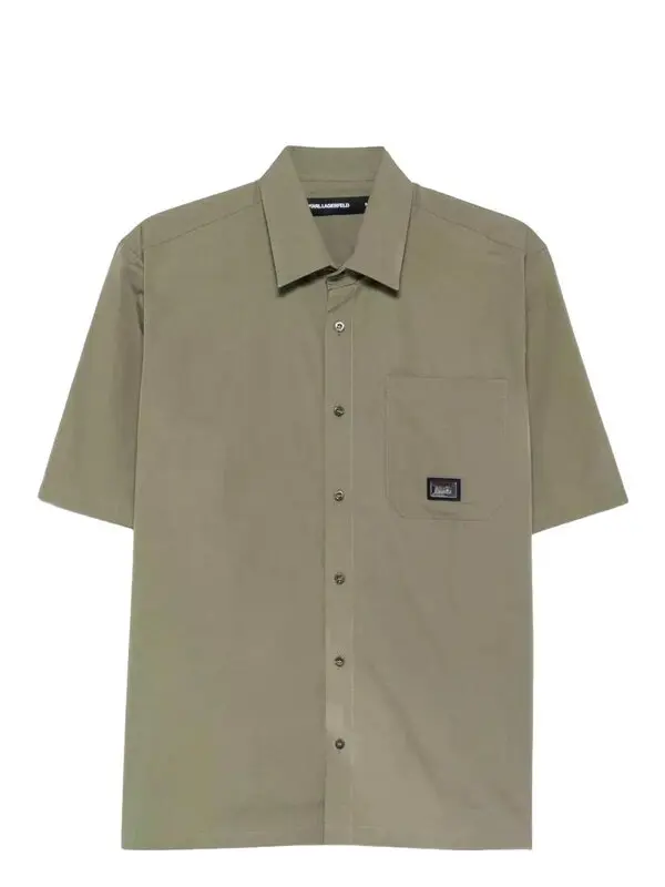 Karl Lagerfeld Logo-plaque Short-sleeve Shirt - Green