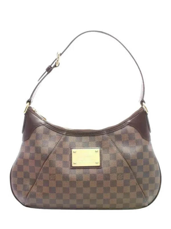 LOUIS VUITTON 2009 Damier Ebene Thames Gm Shoulder Bag - Brown