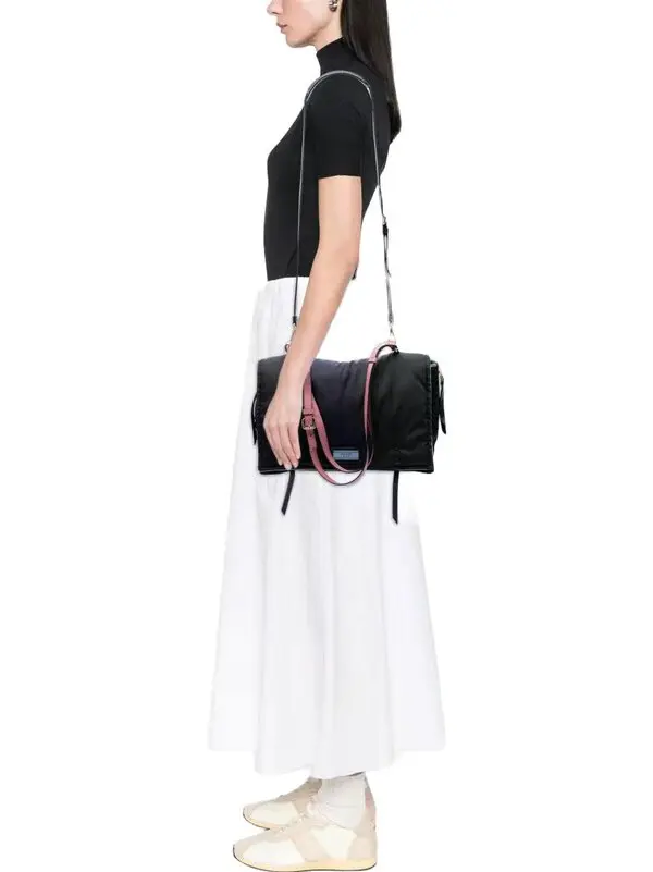 Prada 2017 Tessuto Etiquette Satchel - Black