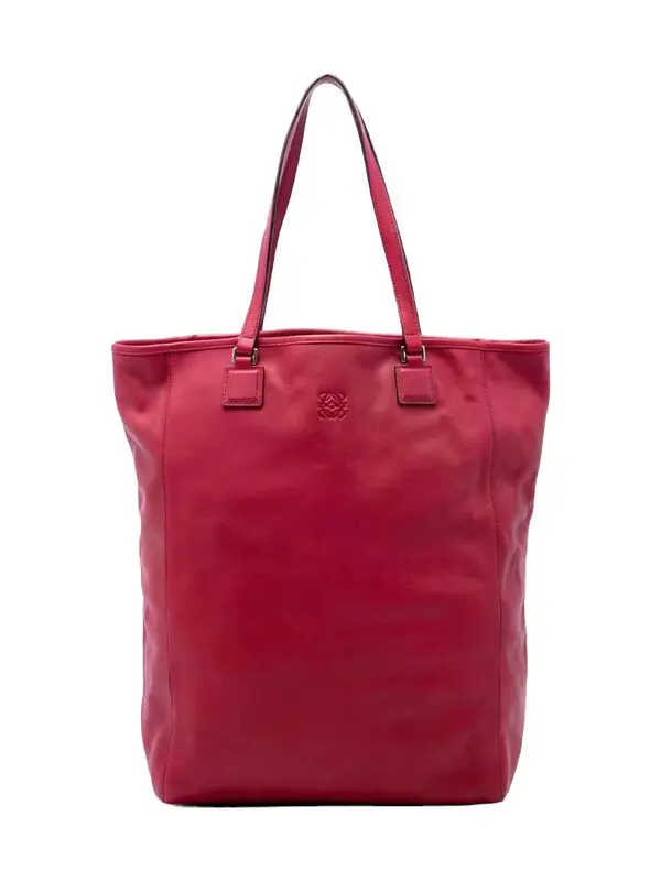Loewe Leather Anagram Shopper Tote Bag - Pink