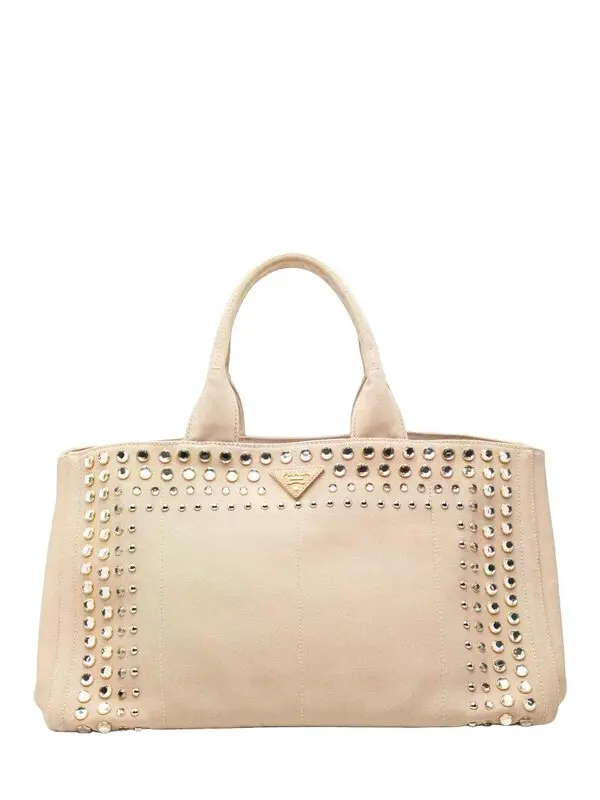 Prada Canvas Canapa Bijoux Satchel - Neutrals