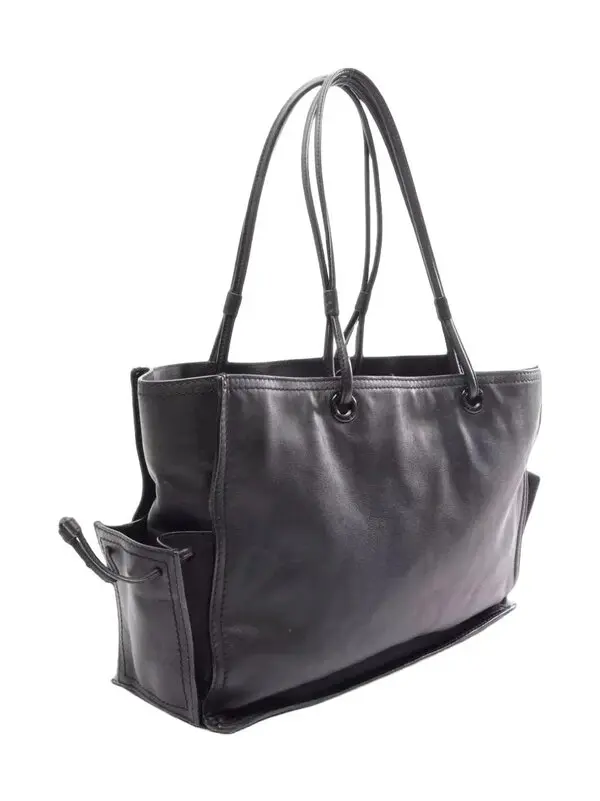 Loewe 2000s Crown Logo Tote Bag - Black