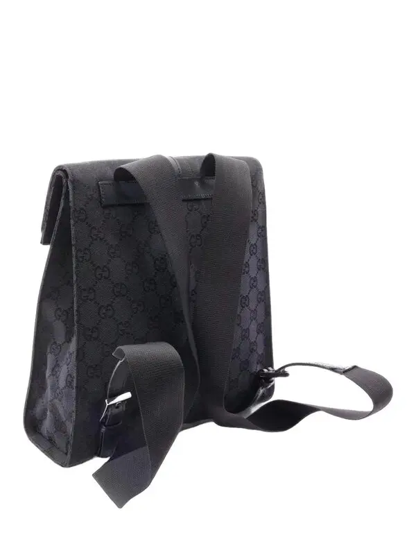 Gucci 2000s Gg Canvas Backpack - Black