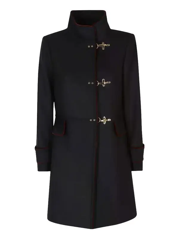 FAY Virginia Lobster-claw-fastening Coat - Blue