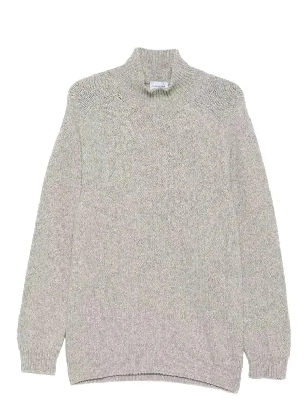 SCAGLIONE High-neck Raglan-sleeve Sweater - Grey