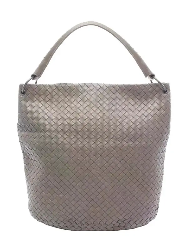 Bottega Veneta Intrecciato Shoulder Bag - Grey