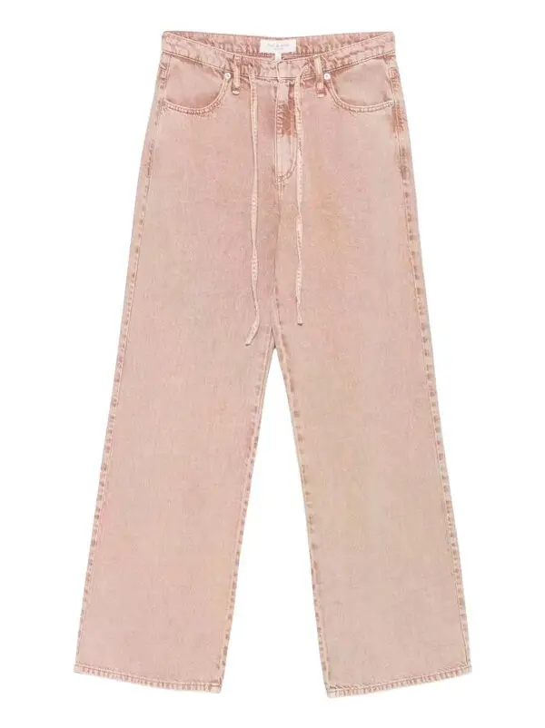 Rag & Bone Drawstring Straight-leg Jeans - Pink