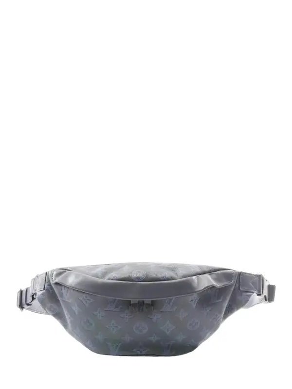 LOUIS VUITTON Monogram Shadow Leather Discovery Belt Bag - Blue