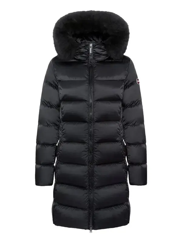 COLMAR Fur-trim Quilted Coat - Black