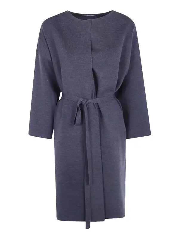 Liviana Conti Belted Cardigan - Blue