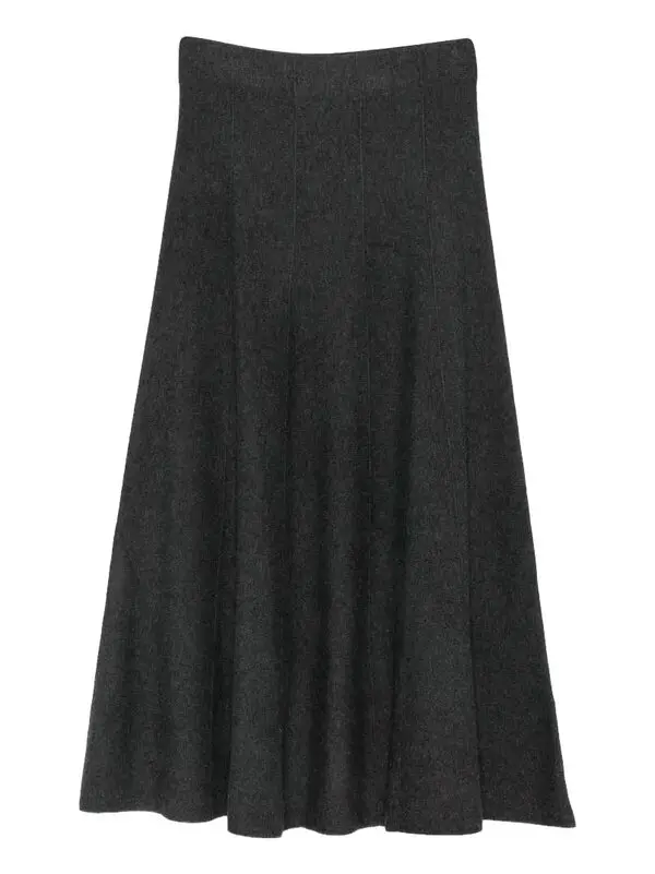 YERSE A-line Knit Skirt - Grey