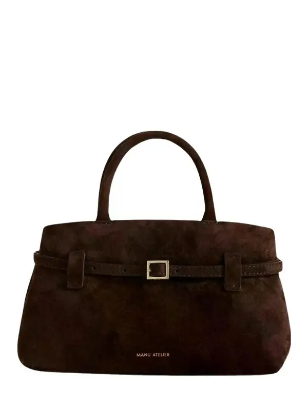 Manu Atelier 25 Le Cambon Suede Tote Bag - Brown