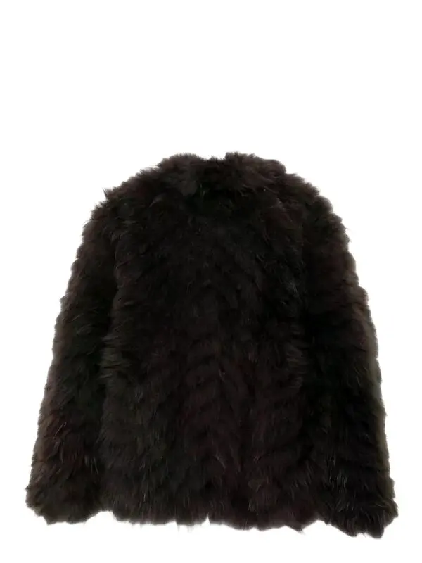 Simonette Ravizza Falk V-neck Jacket - Brown