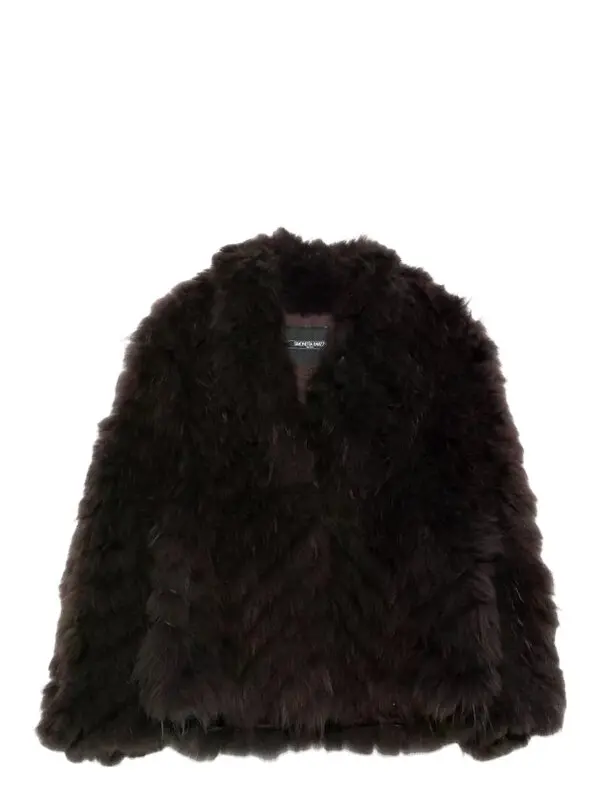 Simonette Ravizza Falk V-neck Jacket - Brown