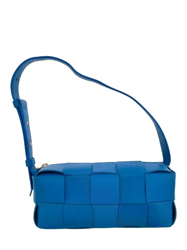 Bottega Veneta Intrecciato Cassette Shoulder Bag - Blue