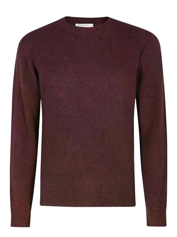 ROBERTO COLLINA Crew Neck Knitted Sweater - Red