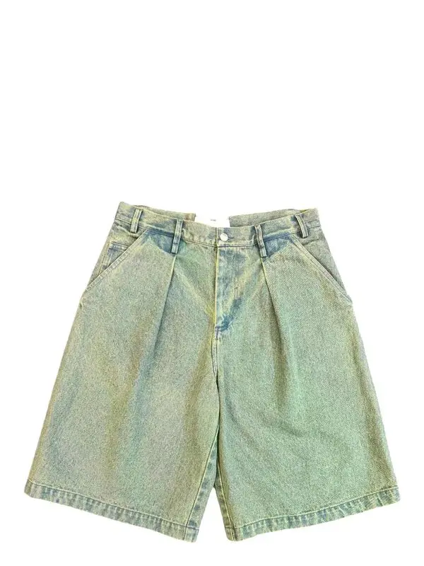 SONG FOR THE MUTE Super Baggy Pleated Shorts - Blue